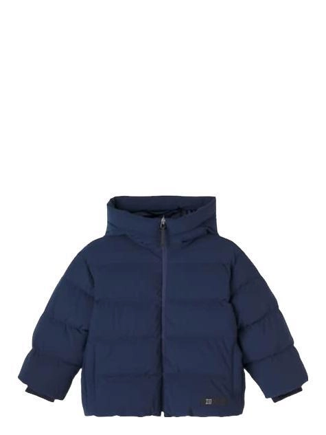 IL GUFO Hooded Down Jacket With Zippered Front And Quilted Design - Blue