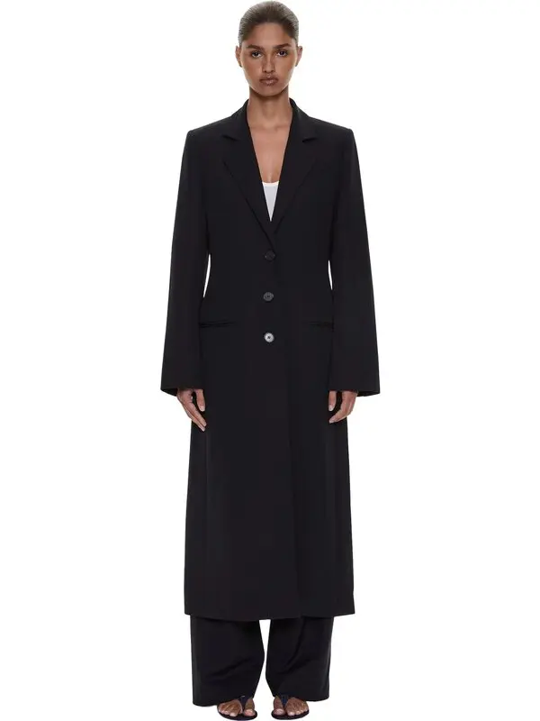 Christopher Esber Talus Tailored Wool Coat - Black