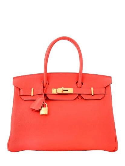 Hermès Birkin Handbag Orange Togo With Gold Hardware 30 - Red