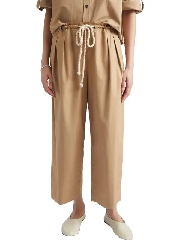 Maria Mcmanus Organic Cotton Balloon Drawstring Pants - Walnut