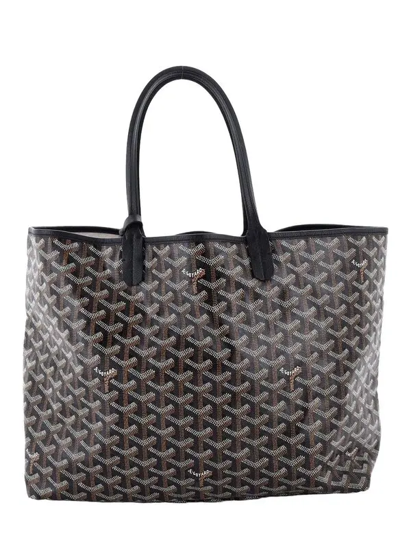 Goyard Saint Louis Tote Coated Canvas Pm - Black