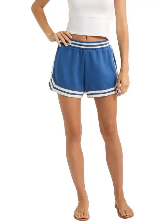 BILLABONG Heritage Fleece Shorts With Striped Trim - True Navy
