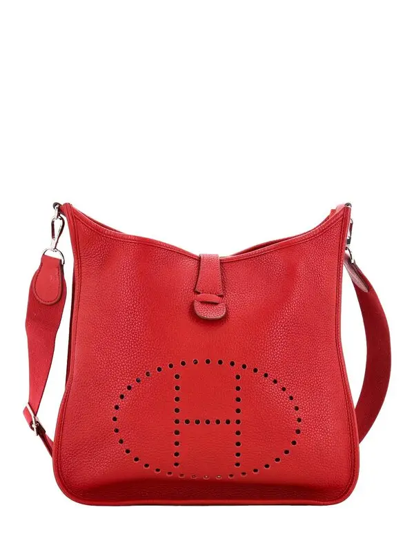 Hermès Evelyne Bag Gen Iii Clemence Gm - Red