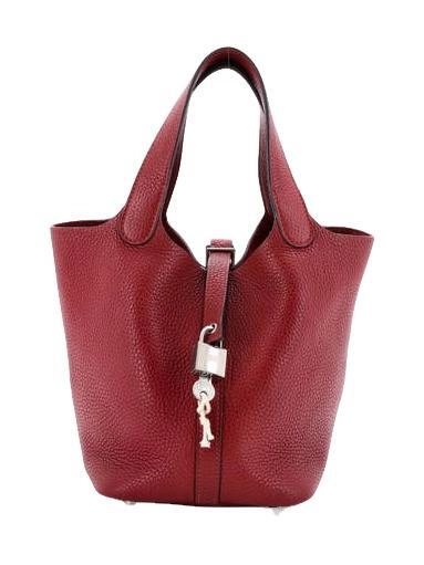Hermès Picotin Lock Bag Clemence Pm - Red