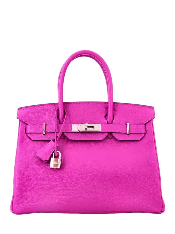 Hermès Birkin Handbag Epsom With Palladium Hardware 30 - Pink