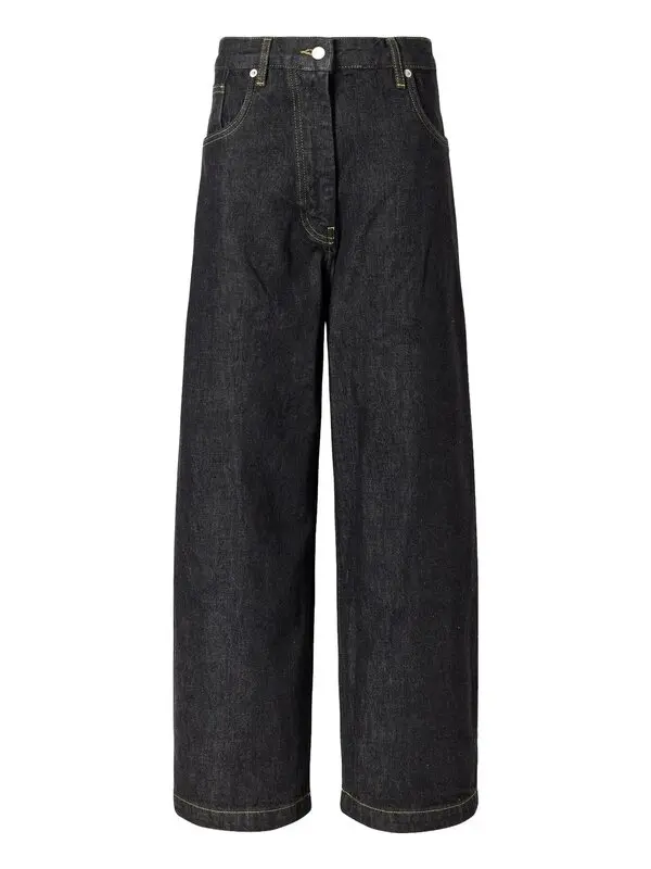 Studio Nicholson Neive Organic Cotton Wide-leg Jeans - Black