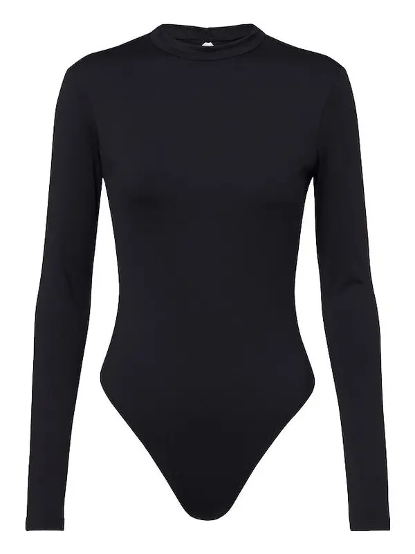 NORBA Long Sleeve Cutout Bodysuit - Black
