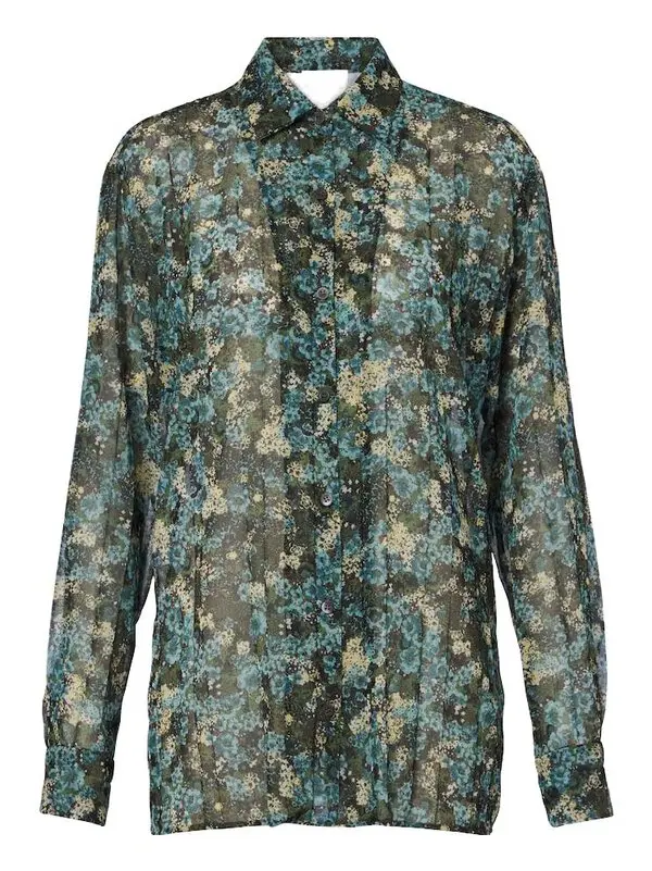 Dries Van Noten Floral Print Shirt - Blue