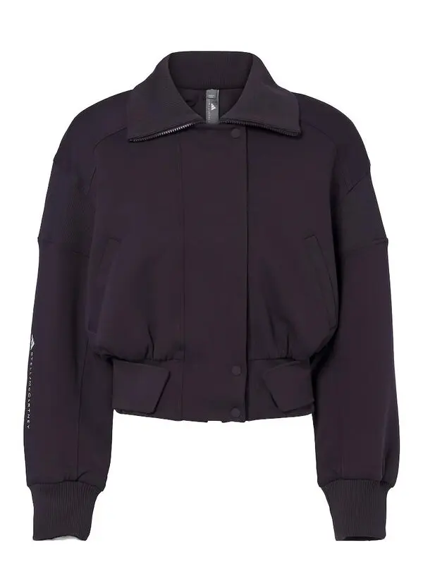 Adidas By Stella McCartney Cotton-blend Bomber Jacket - Purple