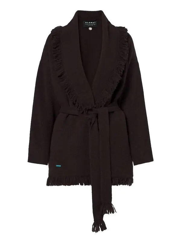 Alanui Finest Cashmere And Silk-blend Cardigan - Brown