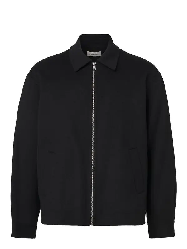 FRAME Wool Zip Jacket - Black