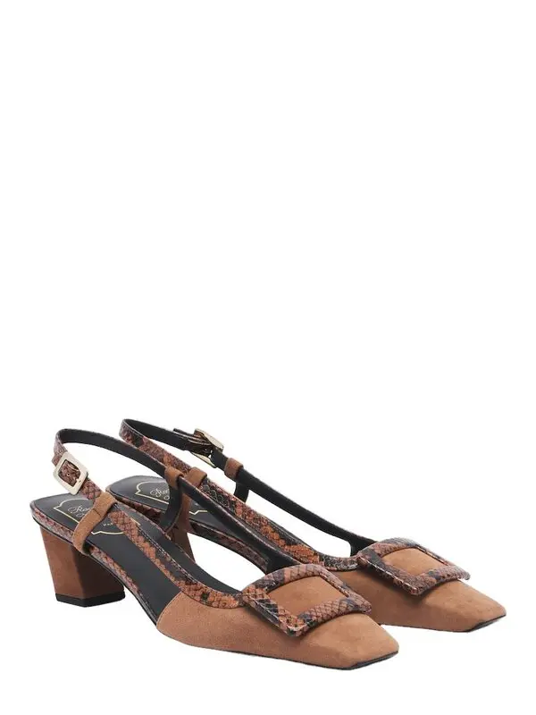 ROGER VIVIER Belle Vivier Slingback Pumps - Brown