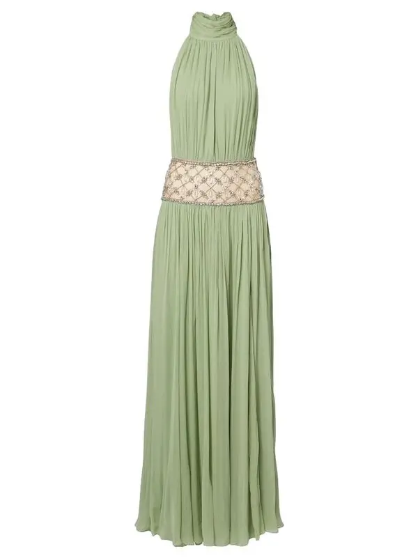 Retrofete Kreeli Embellished Maxi Dress - Green