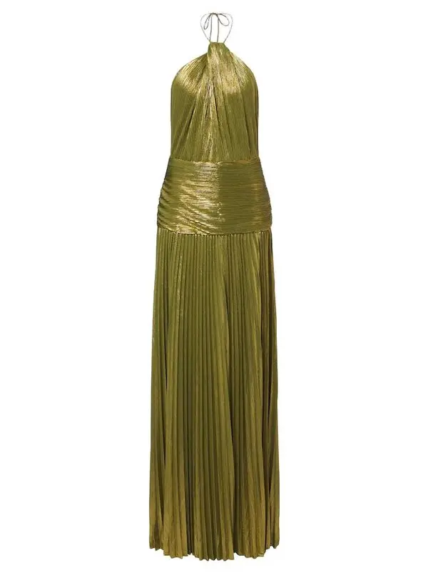 Retrofete Thalia Halterneck Gown - Green