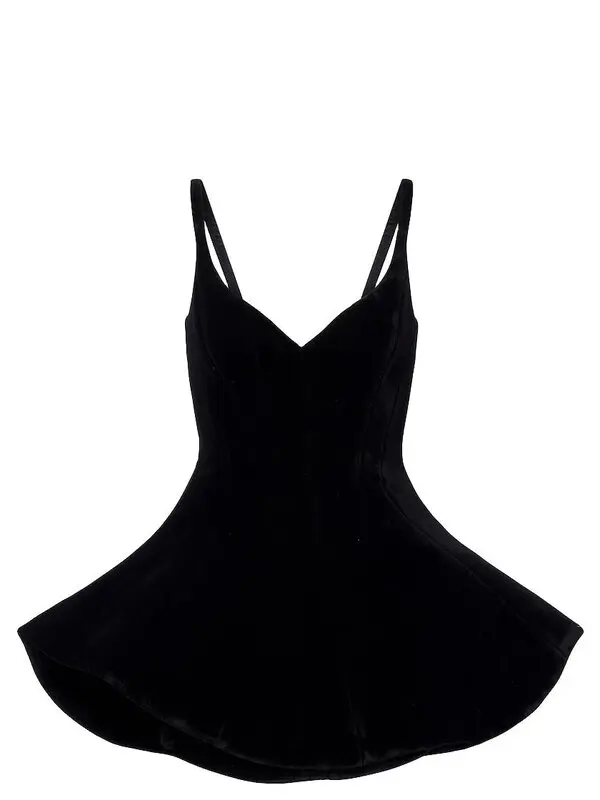 David Koma Velvet Mini Dress - Black