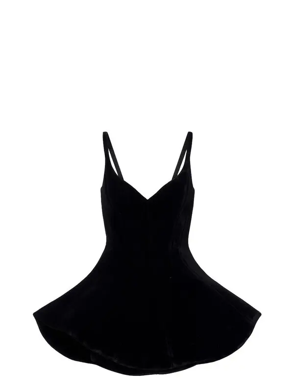 David Koma Velvet Minidress - Black