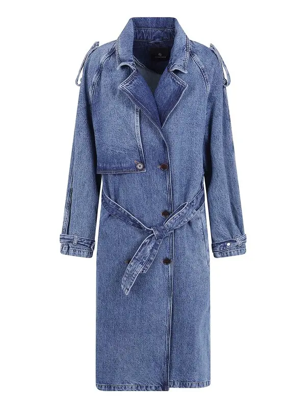 ANINE BING Maxi Coat - Blue
