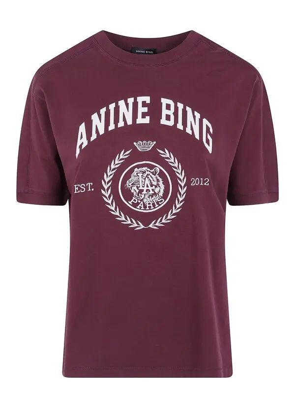 ANINE BING Jaylin" Collegiate Graphic T-shirt - Red