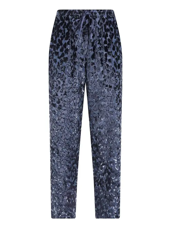 PIERRE-LOUIS MASCIA Printed Viscose Pants - Gray