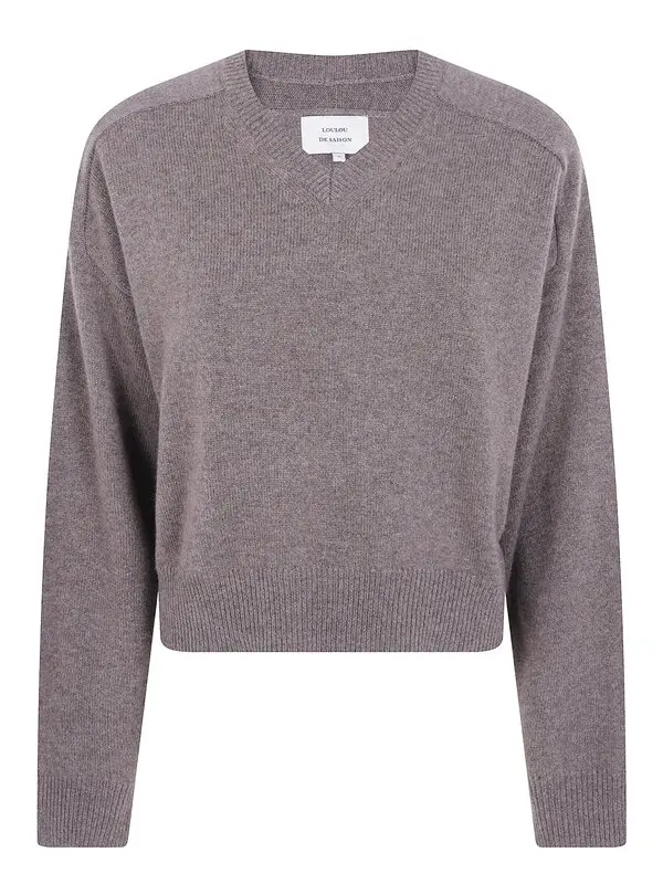 Loulou De Saison Anzor Lds" V-neck Cashmere Sweater - Brown