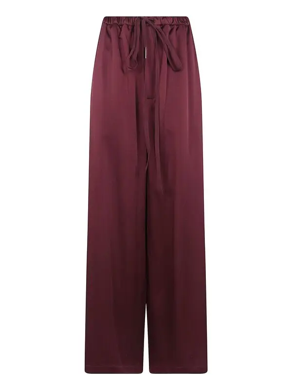 ANN DEMEULEMEESTER Tie-front Acetate Pants - Red