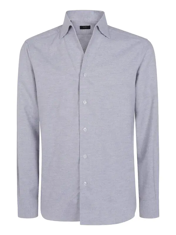 BARBA NAPOLI Shirt Classic "nsfr2p0157080.u.02 Light Grey - Gray
