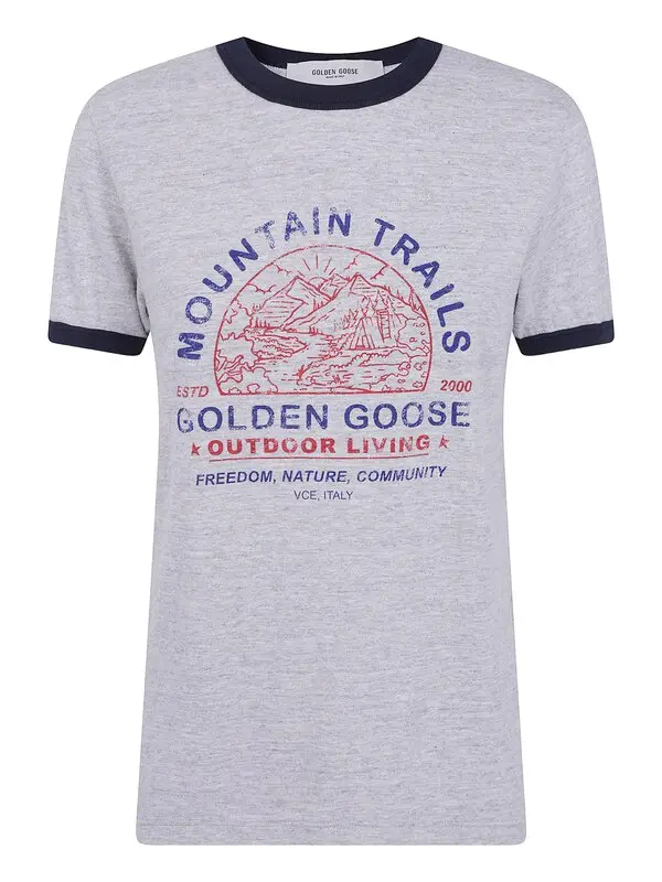 GOLDEN GOOSE Printed T-shirt - Gray