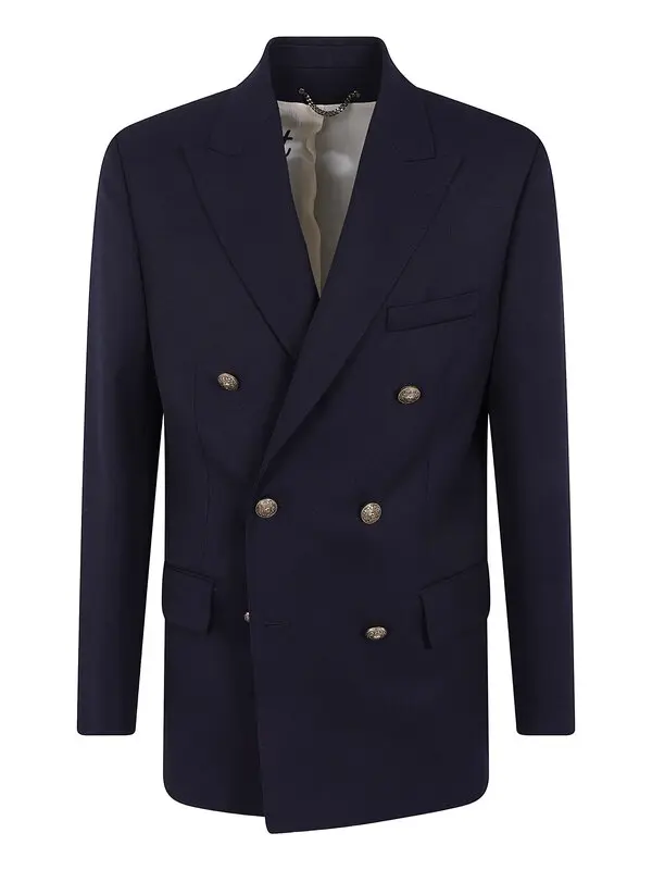 GOLDEN GOOSE Double Breasted Blazer - Blue