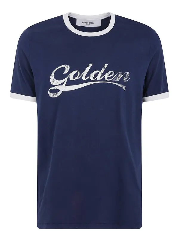 GOLDEN GOOSE T-shirt Slim Fit "journey M's - Blue