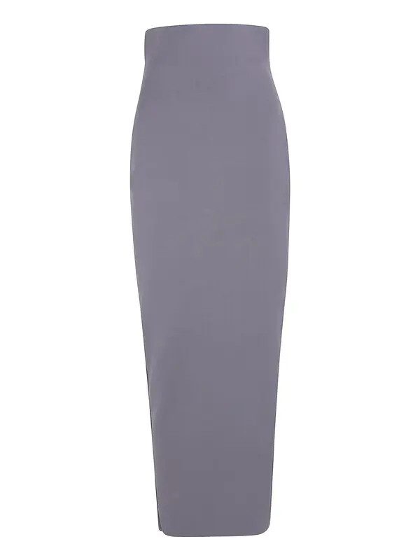 Rick Owens Wool Blend "dirt Pillar" Skirt - Gray