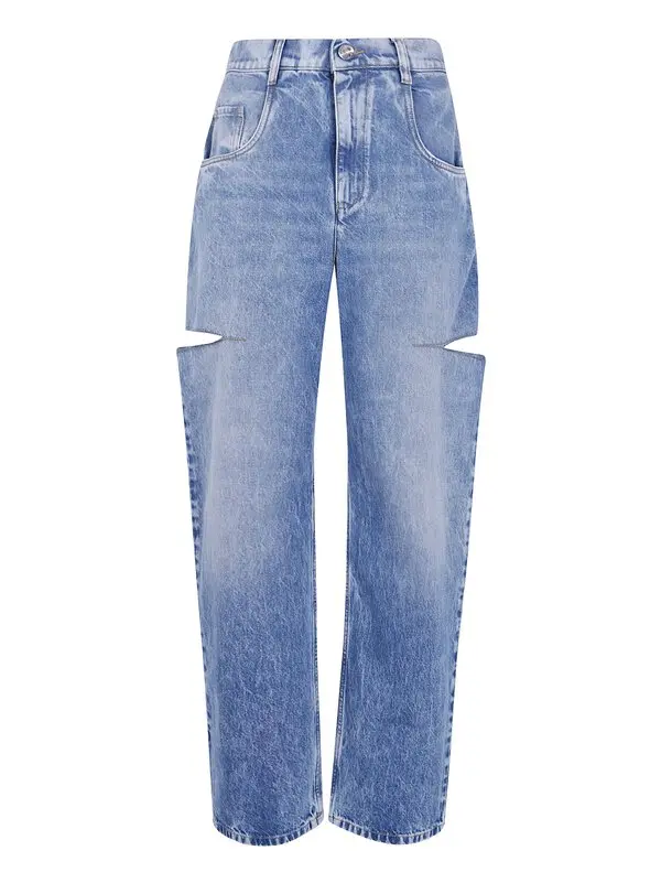 MAISON MARGIELA Cutout Detail Jeans - Blue