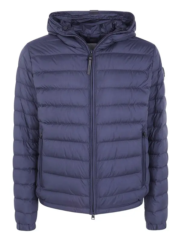 Moncler Solienn Hooded Quilted Jacket - Blue