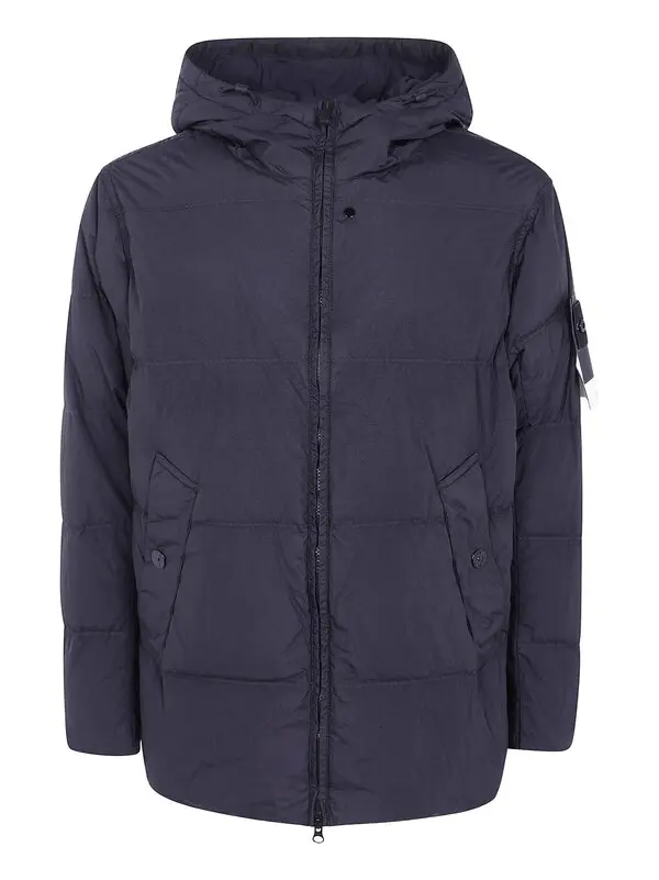 Stone Island Hooded Polyamide Jacket - Black