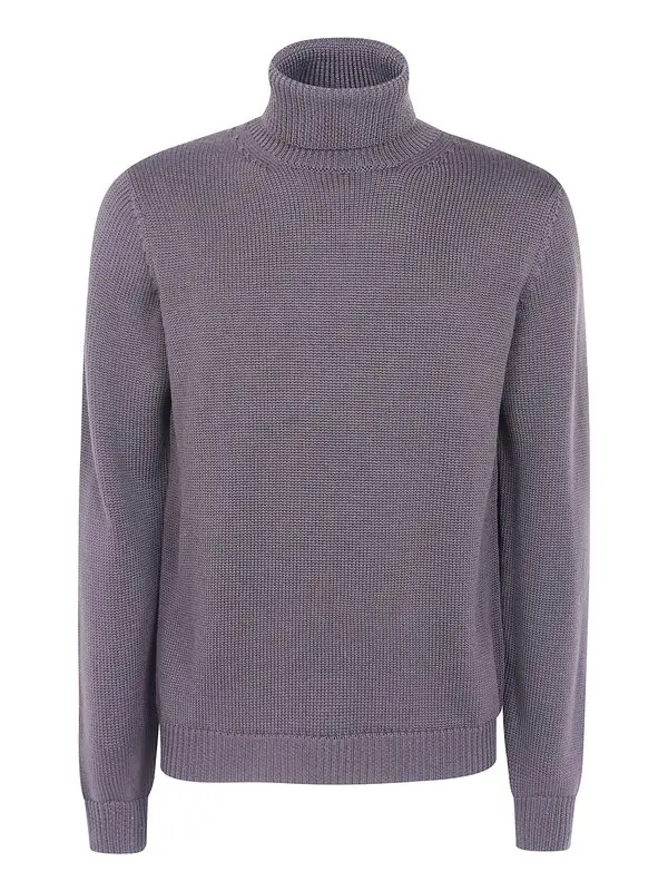NUUR Long Sleeve Turtleneck Sweater - Brown