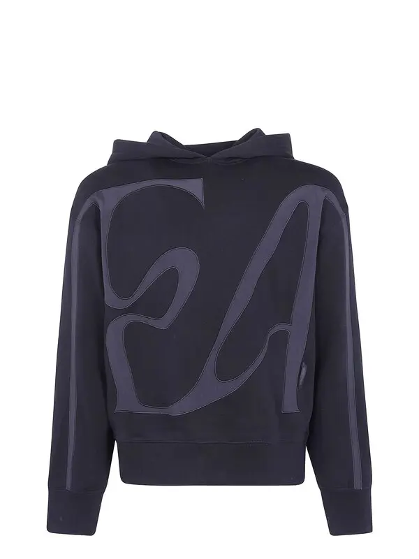 Emporio Armani Cotton Sweatshirt With Logo Detail - Black
