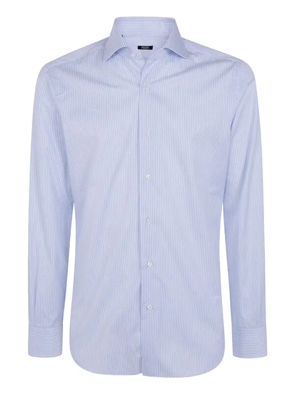 BARBA NAPOLI Shirt Classic Stripes "i1u13p0157073.u.02 Light - Blue