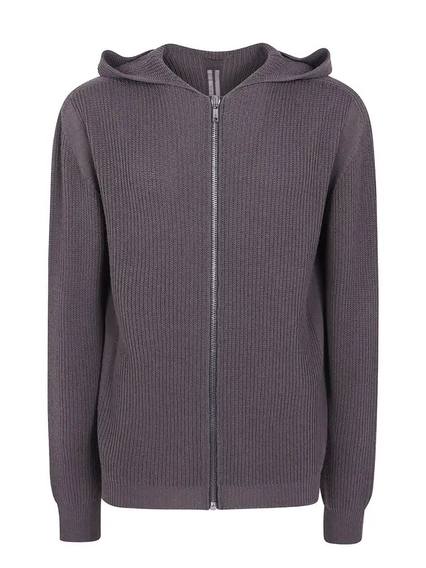 Rick Owens Zip-up Hooded Jacket - Gray