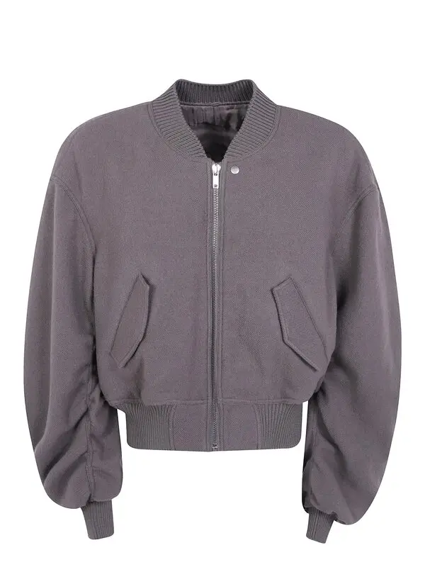 Rick Owens Padded Wool Bomber Jacket - Gray