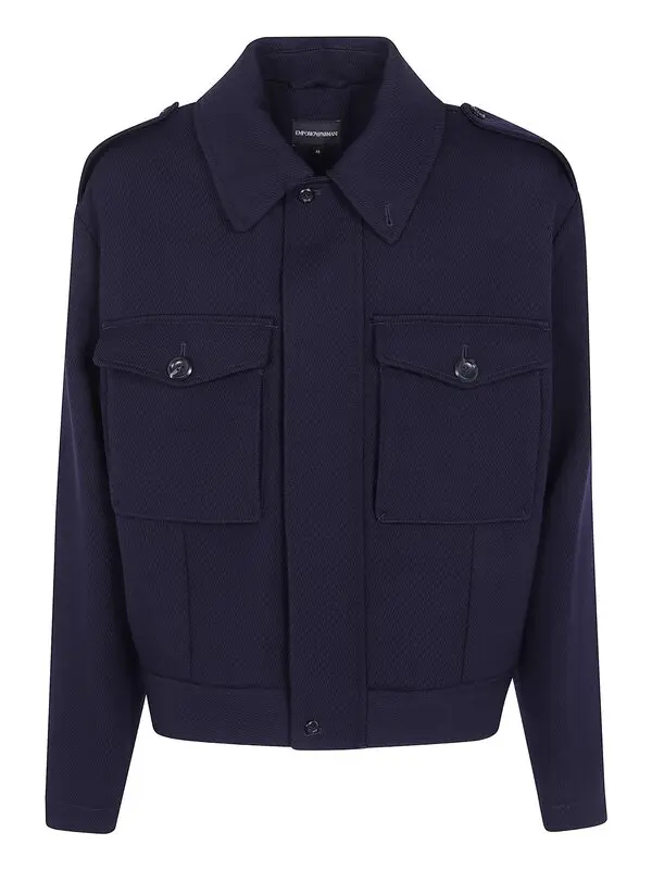 Emporio Armani Wool Jacket - Blue