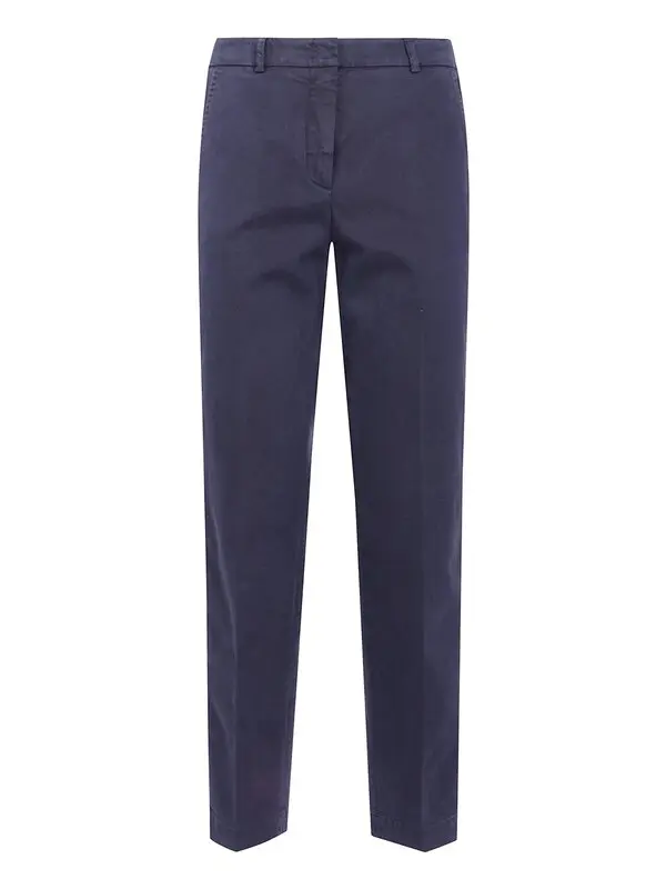 Peserico Stretch Gabardine Trousers - Blue