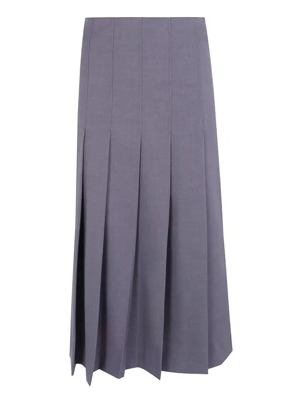 DRHOPE Pleated Skirt - Gray