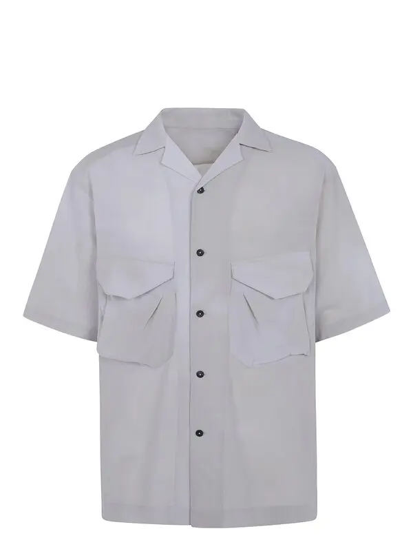 ZIGGY CHEN Shirt Short Sleeves "large Pocket - Blue