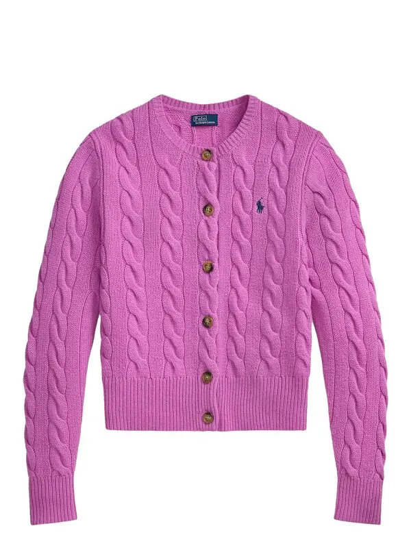 Polo Ralph Lauren Cable Knit Cardigan - Pink