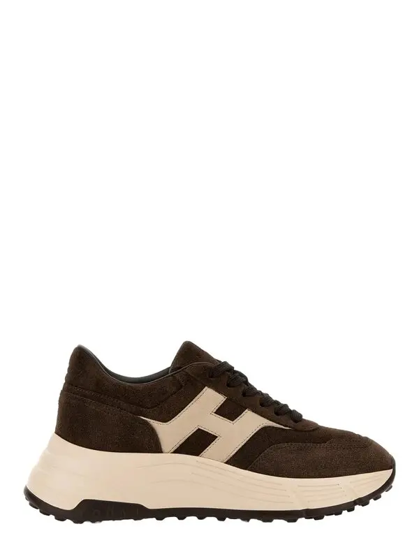 Hogan Paneled Sneakers - Brown