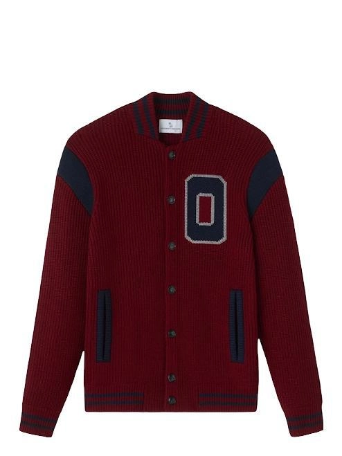 OVO Knit Varsity Jacket - Wine
