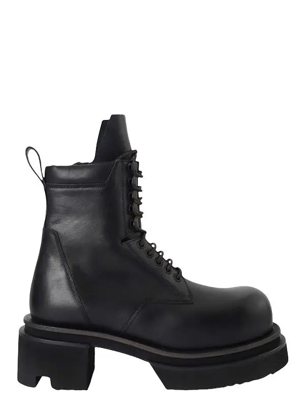 Rick Owens Leather Lace-up Boots - Black
