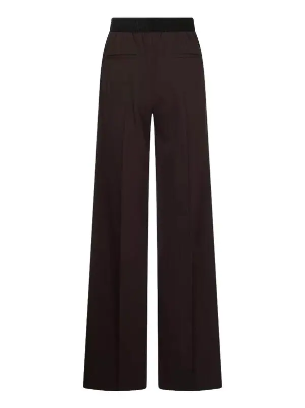 Agnona Pressed Crease Wide-leg Trousers - Brown
