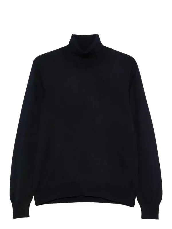 Tagliatore Miles Roll-neck Long-sleeve Sweater - Blue