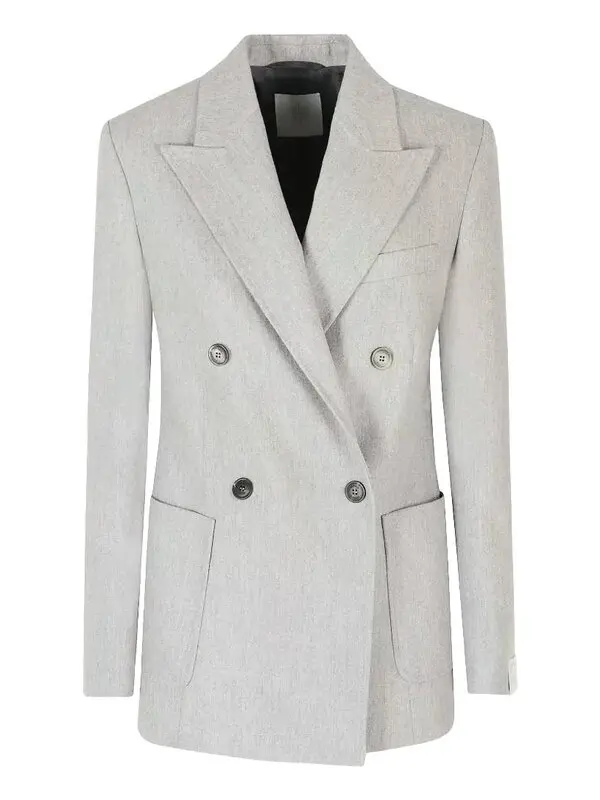 Eleventy Double-breasted Peak-lapels Blazer - Grey