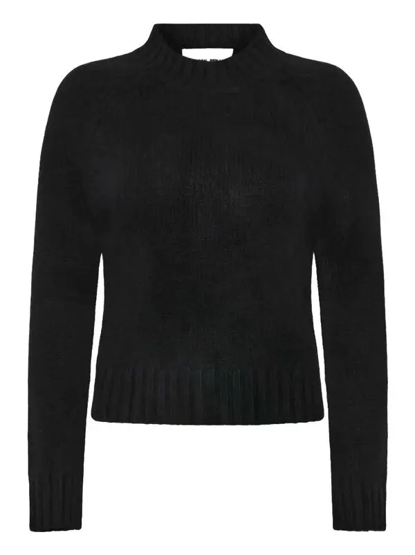 EMERSON RENALDI Ribbed-knit Raglan-sleeve Sweater - Black